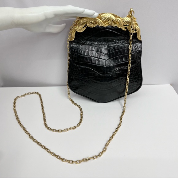 Ann Turk | Bags | Vintage Ann Turk Shoulder Bag Crossbody Black Gold ...